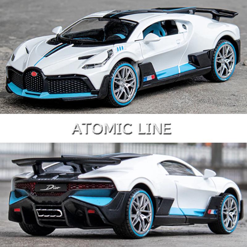 ブガッティ DIVO ディーヴォ 1/24 ミニカー 全3色 ライト点灯 エンジンサウンド 合金モデル 模型 ジオラマ : ATOMIC ...