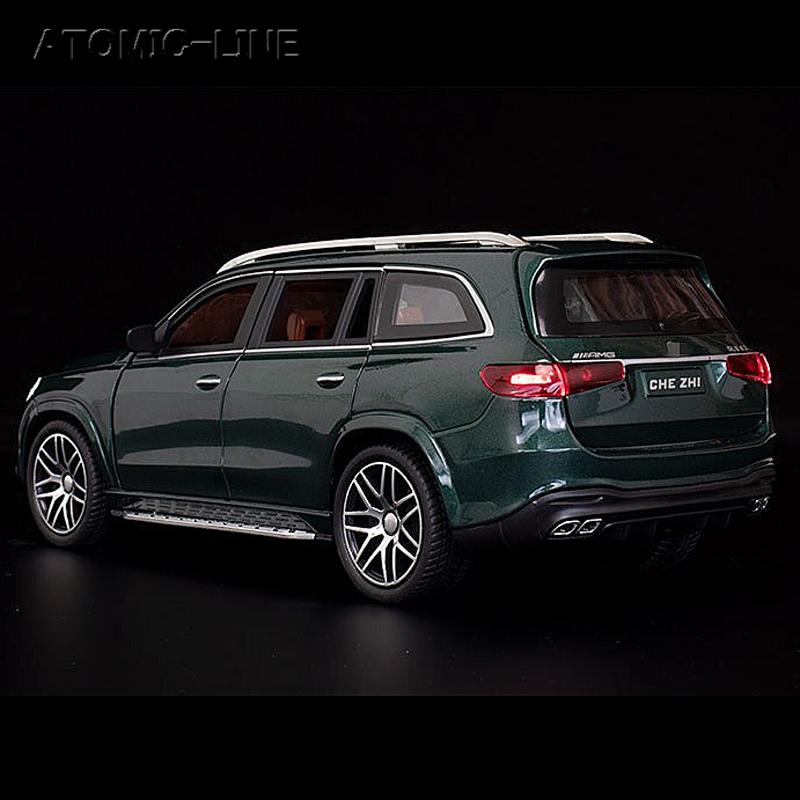 メルセデスAMG メルセデスベンツ AMG GLS63 1/24 ミニカー 全3色 ライト点灯 エンジンサウンド 合金モデル 模型 ジオラマ ...