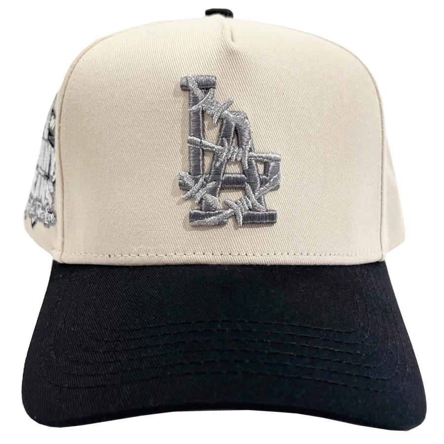 KEEP OUT FAKE LOVE WORLD FAMOUS LA スナップバックキャップ クリーム/オニキス 帽子 SNAPBACK CAP Cream/Onyx キープアウトフェイクラブ ...