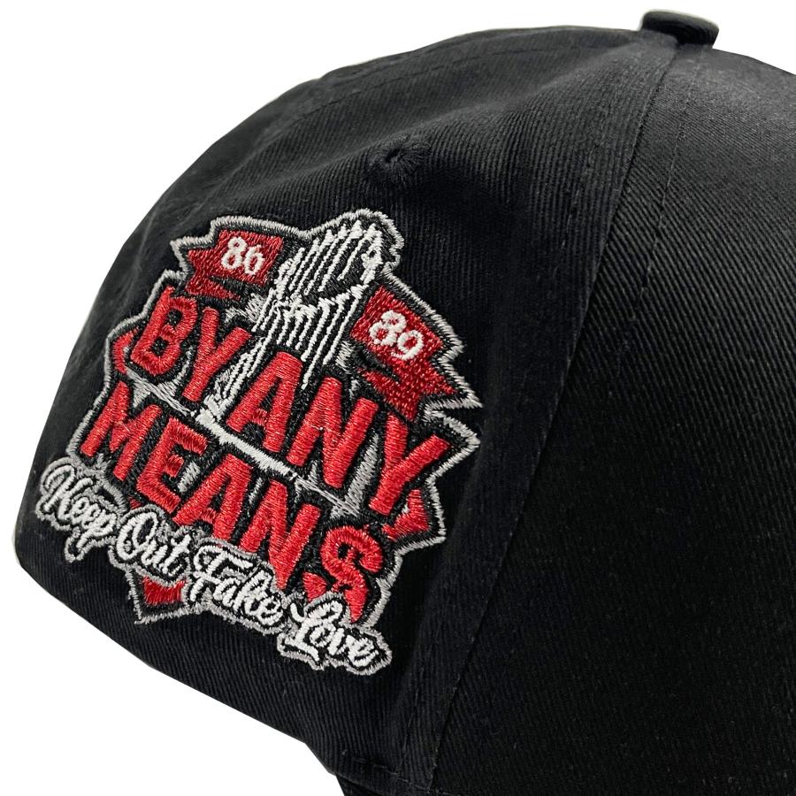 KEEP OUT FAKE LOVE WORLD FAMOUS LA スナップバックキャップ オニキス ブラック 帽子 SNAPBACK CAP Onyx Black キープアウトフェイクラブ ...