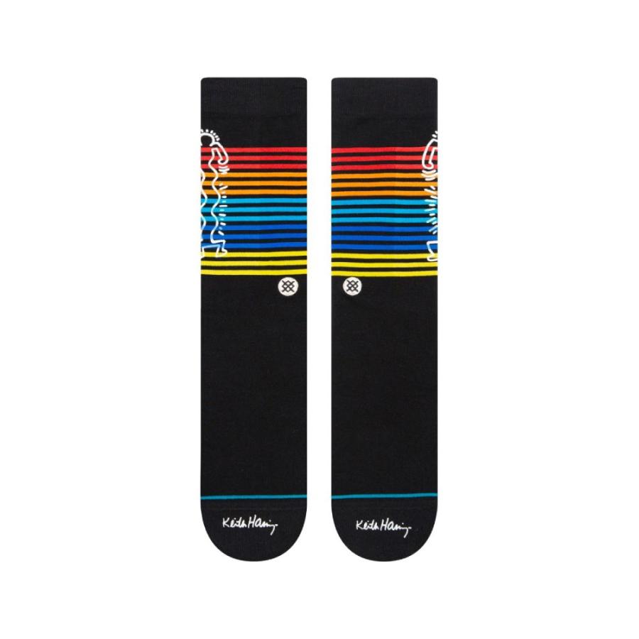 STANCE スタンス x KEITH HARING WIGGLES インフィニット コラボ ソックス ブラック 靴下 黒 INFIKNIT SOCKS Black Lサイズ 25.5-29 ...