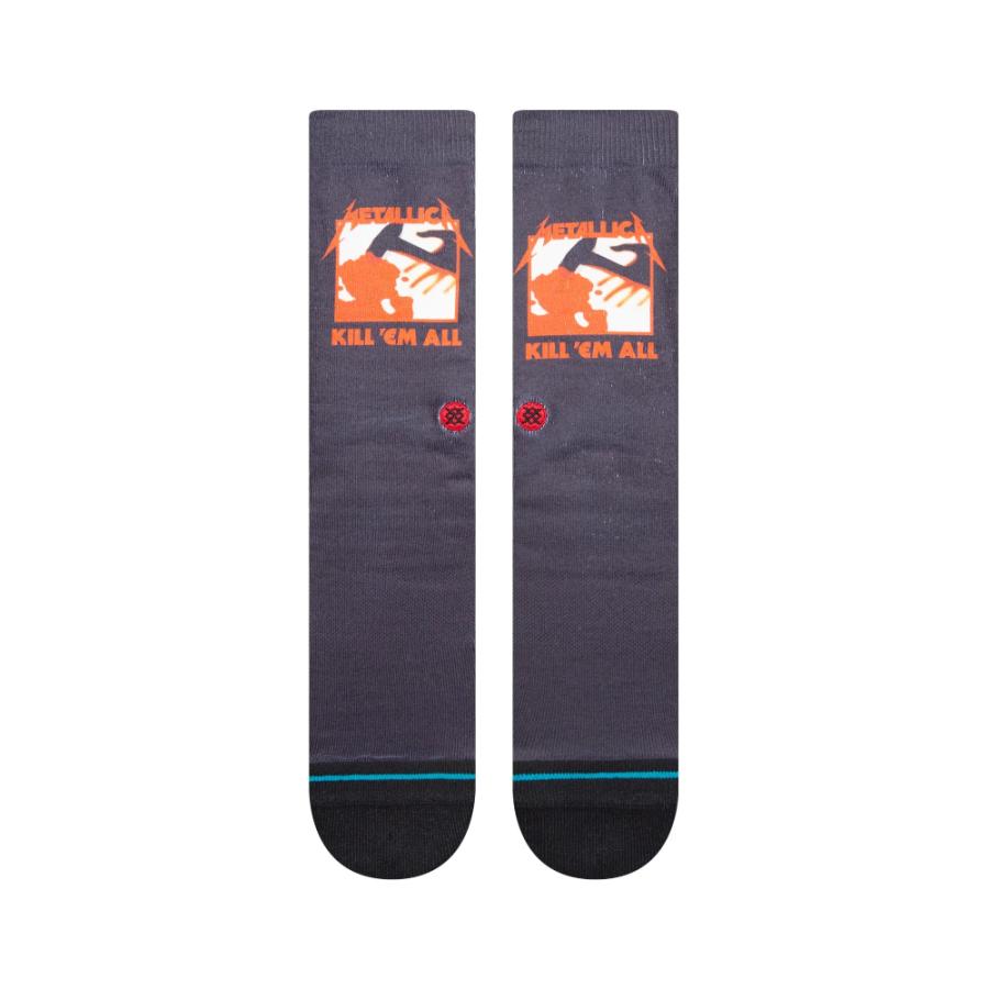 STANCE スタンス x METALLICA KILL EM DEAD コラボ ソックス ブラック 靴下 総柄 黒 SOCKS Black ...