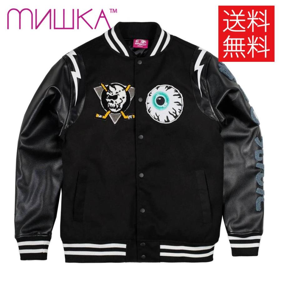 MISHKA TROUBLEMAKER スタジャン バーシティ ジャケット ブラック VARSITY JACKET Black ミシカ サイズ ...