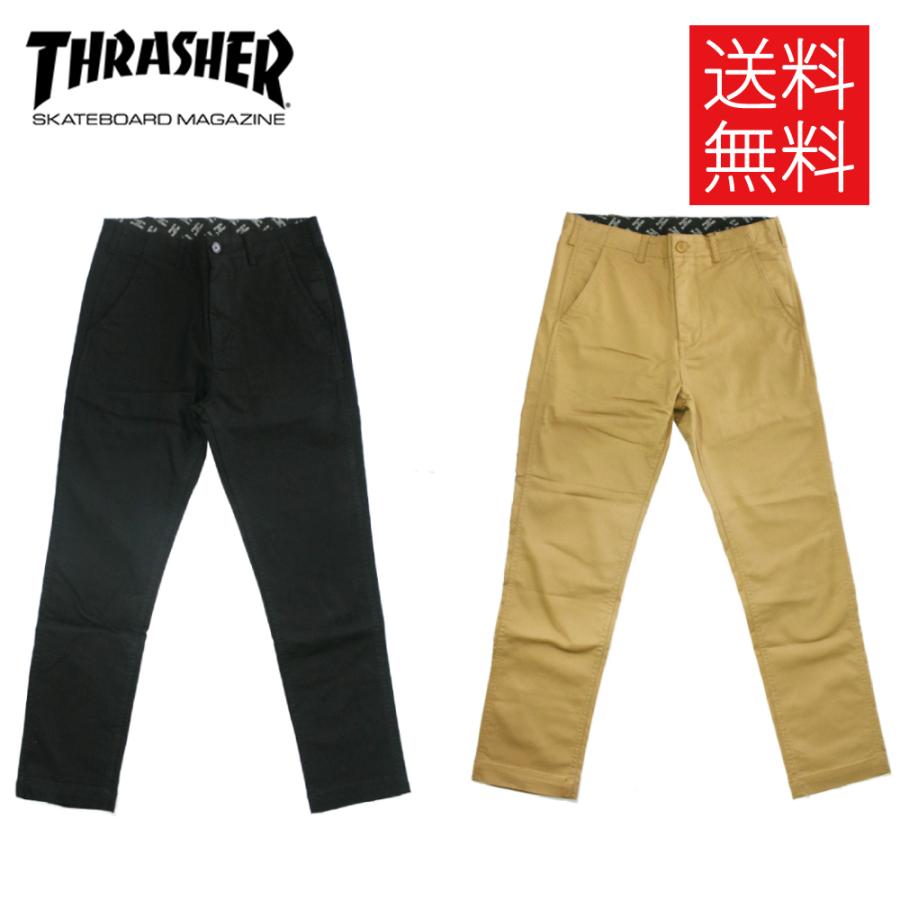 THRASHER CVC STRETCH テーパード パンツ ブラック ベージュ TAPERD PANTS Black Beige スラッシャー : Atomicdope - 通販 ...