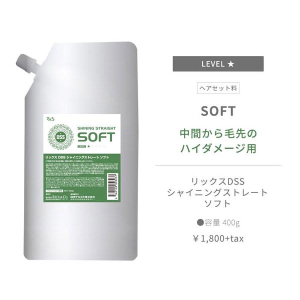 Ric's Ric'S リックス DSS シャイニングストレート 400g ソフト ヘアセット科【縮毛矯正剤 ダメージケア 毛髪ケア ツヤ髪 艶 潤い しっとり】 : アトム屋美容本舗 ...