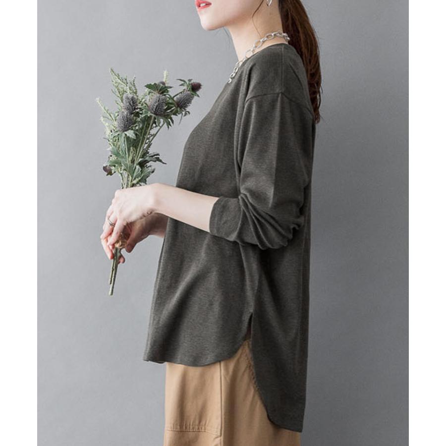 atONE カットソー tシャツ レディース 長袖 ロンt クルーネック 丸首 カジュアル 白 黒 無地 体型カバー 大きいサイズ レイヤード : atONE - 通販 - Yahoo!ショッピング