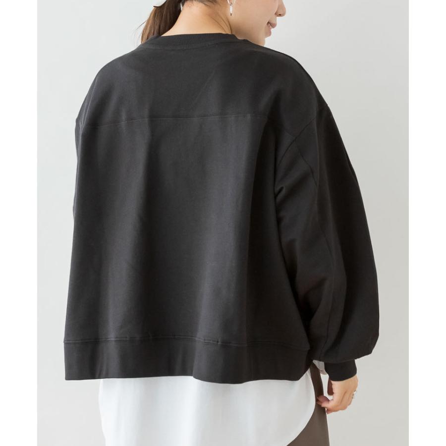 atONE カットソー トレーナー バルーン袖 裏毛 レディース ゆったり 大きいサイズ 黒 ブラック 白 ホワイト オートミール : atONE - 通販 - Yahoo!ショッピング