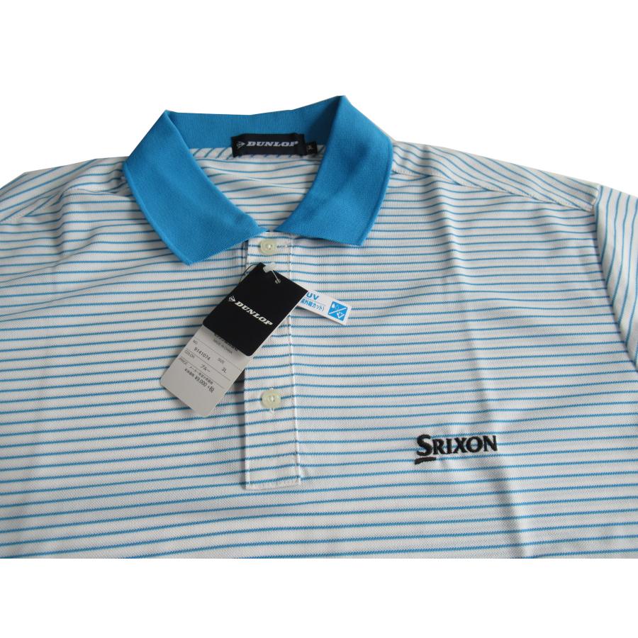 SRIXON ダンロップ スリクソン ゴルフメンズ 吸水速乾 50％OFF（ボーダー柄ポロシャツ ブルー レッド ブラック）（ポロシャツ ...