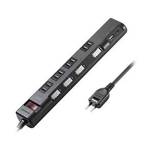 サンワサプライ 節電タップ 2P形状 4個口 2m ブラック TAP-B107UC-2BK : Atsツールストア - 通販 - Yahoo!ショッピング