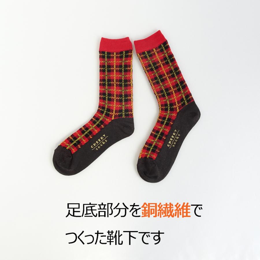 アウトレット 女子 臭い 暖かい レディース靴下 チェック柄 消臭ソックス デオドラントソックス におわない かわいい おしゃれ CHEEKY socks 日本製 #SP06-S : あったら ...
