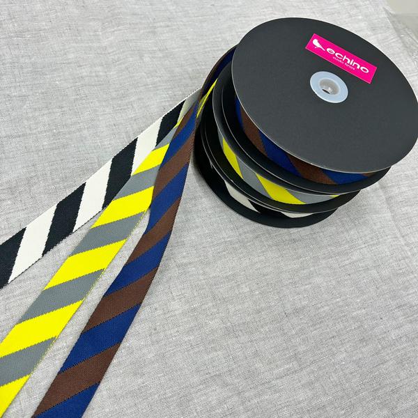 エチノジャガードテープ/バイアスストライプのオシャレなカバンテープ/echino/バッグ用テープ/ジャガードテープ : アットホビーゴトウヤフー店 - 通販 - Yahoo!ショッピング