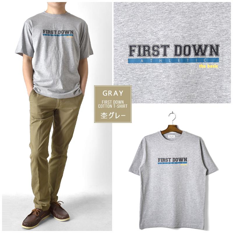 FIRST DOWN Tシャツ 半袖 プリント カレッジロゴ ファーストダウン FIRSTDOWN 綿100％ 無地 コットン メンズ 送料無料 セール 父の日 通販M《M1.5》 : アット ...