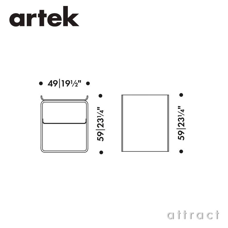 artek（アルテック） 915 SIDE TABLE 915 サイドテーブル 天板 2段 収納 ローテーブル バーチ ナチュラルラッカー ...