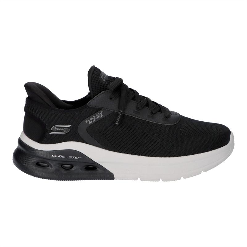 SKECHERS（スケッチャーズ） メンズスリップインズシューズ BOBS ARC WAVES 2.0 (118317)(BLK) ブラック ...