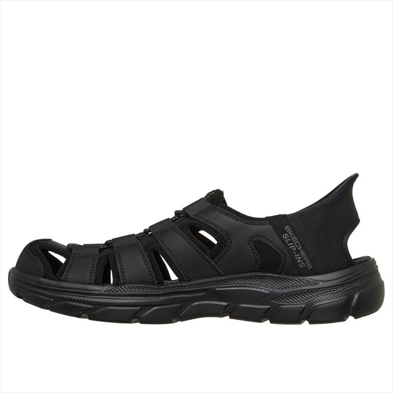 SKECHERS（スケッチャーズ） メンズサンダル REVOLTED SS - NILE (256041)(BLK) ブラック[取寄商品 ...