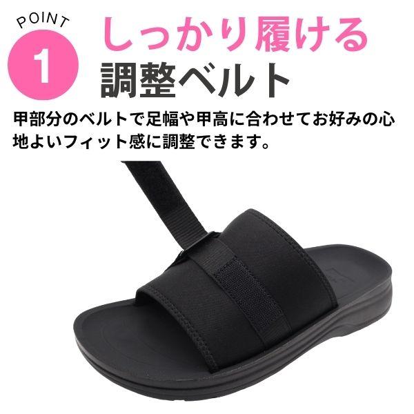 EDWIN エドウィン サンダル レディース 靴 シャワーサンダル 黒 ブラック 軽量 軽い 疲れない 厚底 おしゃれ シンプル カジュアル 夏 海 EW-5221 : 靴のニシムラ ...