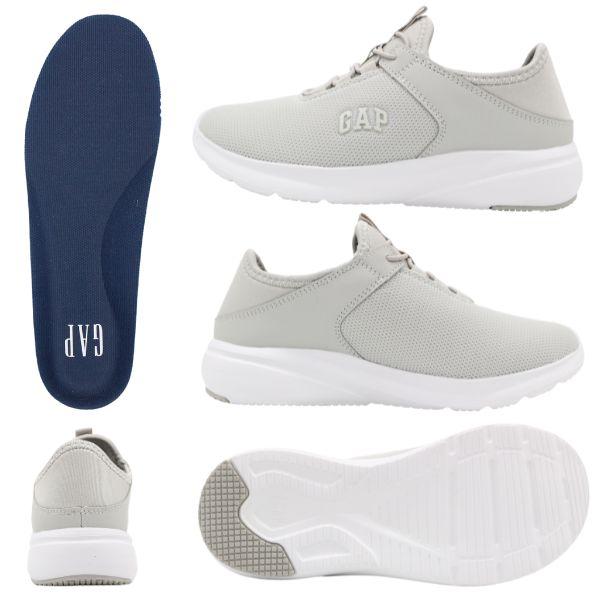 GAP ギャップ スリッポン レディース スニーカー 靴 黒 ブラック グレー シンプル 軽量 軽い 幅広 かかとが踏める 2WAY スリッパ オフィス GPU22507 : 靴のニシムラ ...