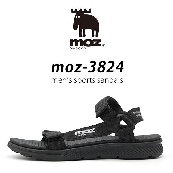 moz モズ サンダル メンズ 靴 スポーツサンダル 黒 ブラック ネイビー 軽量 軽い クッション性 スポサン おしゃれ シンプル ブランド 歩きやすい スポーツ 3824 : 靴のニシムラ ...