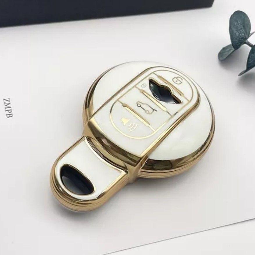 MINI ミニ キーカバー キーケース キーホルダー ホワイト 白 金 TPU f56 f60 : audiaヤフー店 - 通販 ...