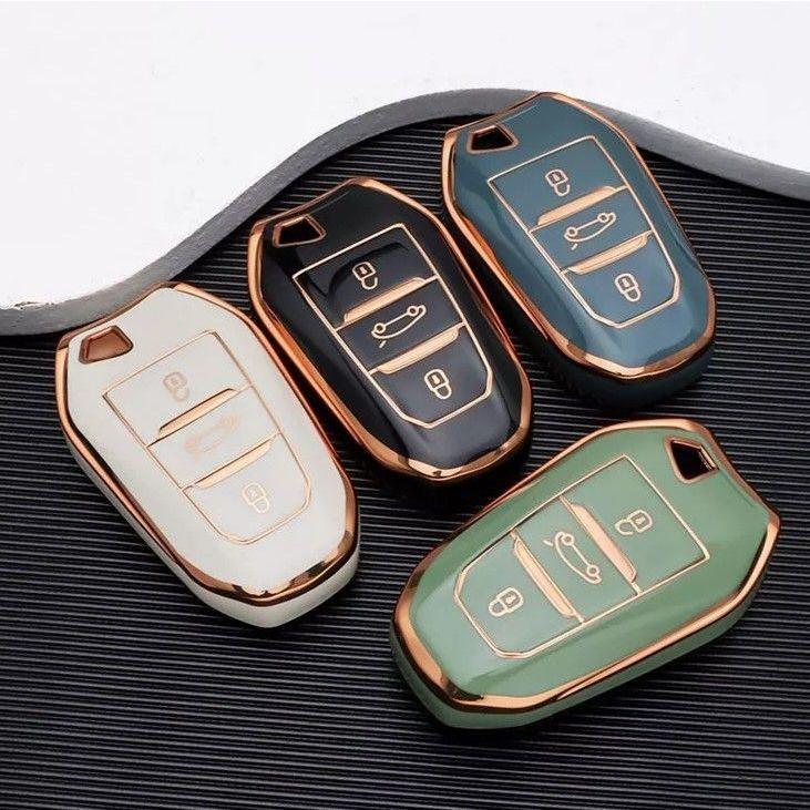 プジョー シトロエン 専用 キーホルダー キーケース スマートキー キーカバー シリコン 防水 Peugeot 3008 208 308 ...