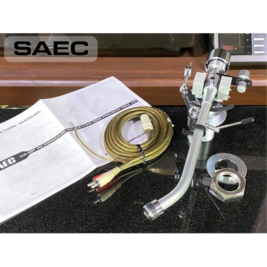 トーンアーム SAEC WE-407/TM SAECケーブル等付属 リフターオイル補充済 Audio Station ...