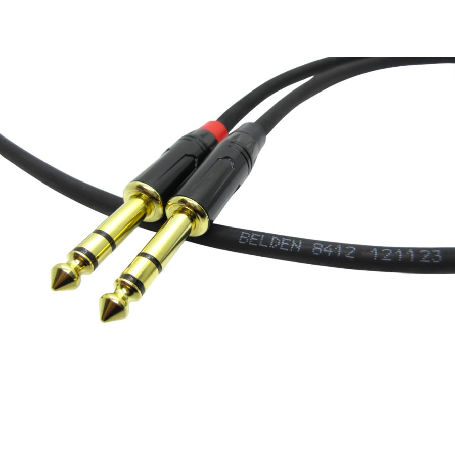 TRSフォンケーブル 2本1セット | ケーブル：BELDEN ベルデン 8412 プラグ：generic 黒 (長さ選択可0.5m~10m) : AUDIO YAMATO Yahoo!店 ...