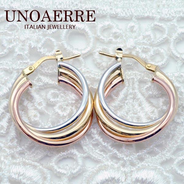 ウノアエレ UNOAERRE K18スリーカラーゴールド フープピアス 28871#2632 :gunpr2632:ジュエリーAUGUST MOON - 通販 - Yahoo!ショッピング