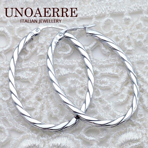 UNOAERRE ウノアエレ【UNOAERRE】K18ホワイトゴールド フープピアス 29483#2646 : ジュエリーAUGUST MOON - 通販 - Yahoo!ショッピング