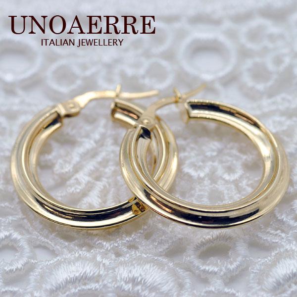 UNOAERRE ウノアエレ【UNOAERRE】K18イエローゴールド フープピアス 30032#2669 : ジュエリーAUGUST MOON - 通販 - Yahoo!ショッピング