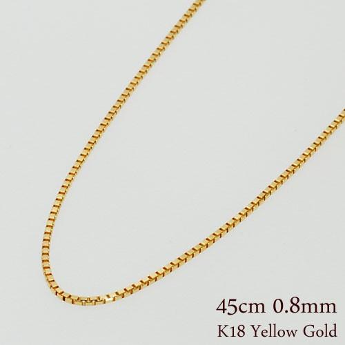 K18 イエローゴールドネックレス 0.8mmベネチアンチェーン bk663 : ジュエリーAUGUST MOON - 通販 - Yahoo ...
