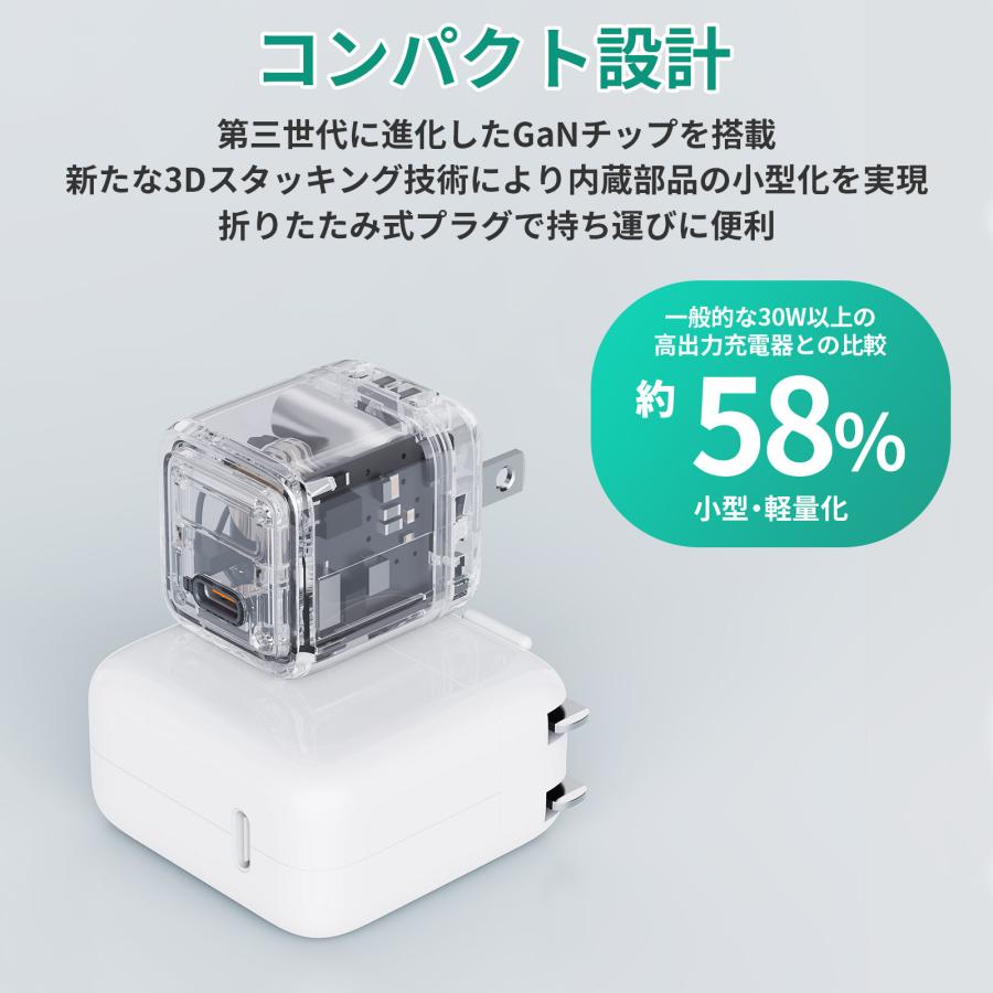 AUKEY Metallic USB超小型充電器 ACアダプター 30W USB-C 急速 AUKEY Metallic USB超小型充電器 ACアダプター 30W USB-C 急速