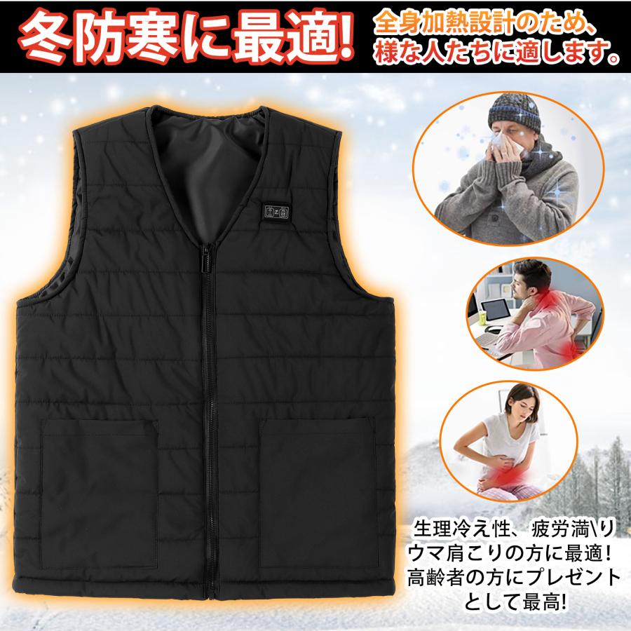 電熱ベスト 2024 バッテリー レディース 充電式バッテリー 12個ヒーター USB式給電 3段階温度 作業着 速暖 水洗い 防寒着 超軽量 インナー LHT : LHTヤフー店 - 通販 ...