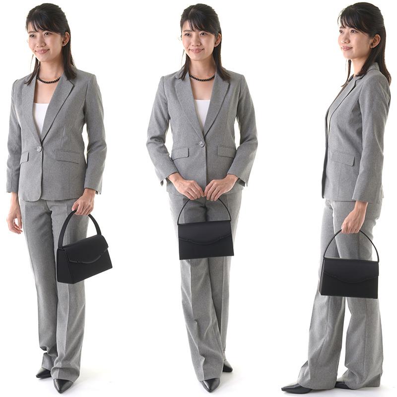 aurora ブラック フォーマルバッグ 日本製 ツインリボン はっ水 撥水