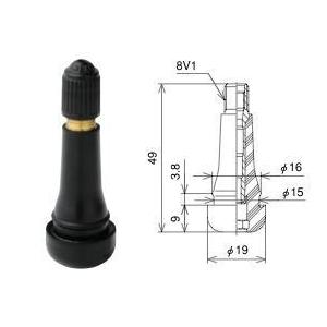 TR-414CLスナップインバルブPACIFIC（パシフィック）1袋（4個入）エアー漏れ防止(キャップにゴムパッキン付)ゴムバルブTR-414(CL) : CARGOSヤフーショップ - 通販 ...