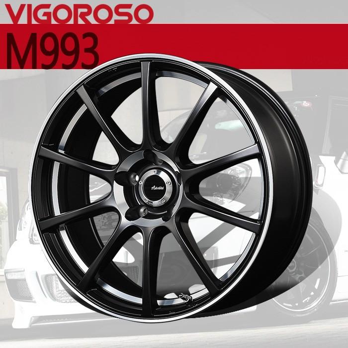 Advanti RACING アルミホイール ヴィゴロッソ M993 17×7.0J 5H PCD100 +40 マットブラック Matt ...