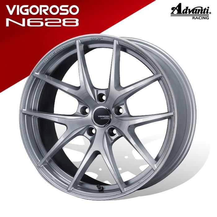 Advanti RACING アルミホイール ヴィゴロッソ N628 17×7.5J 5H PCD108 +48 シルバー Silver ...