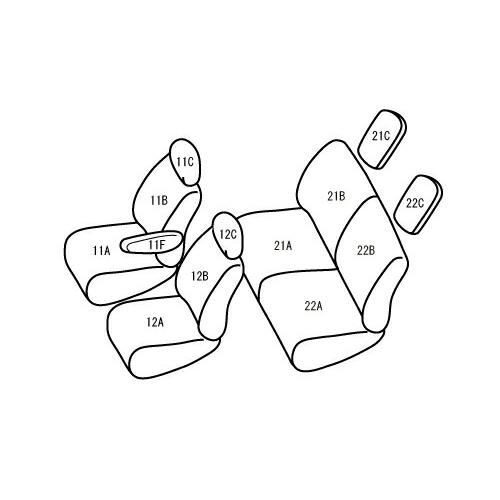 Bellezza ベレッツァ シートカバー カジュアルG アトレー S700W S710W R4/1〜 デッキバン :bellezza-cag-1498:オートクラフト - 通販 ...