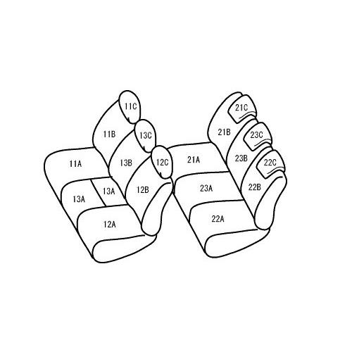 Bellezza ベレッツァ シートカバー ワイルドステッチDX エディックス BE1 BE2 BE3 BE4 H16/7〜H18/10 6人乗 17X/20X : オートクラフト - 通販 ...