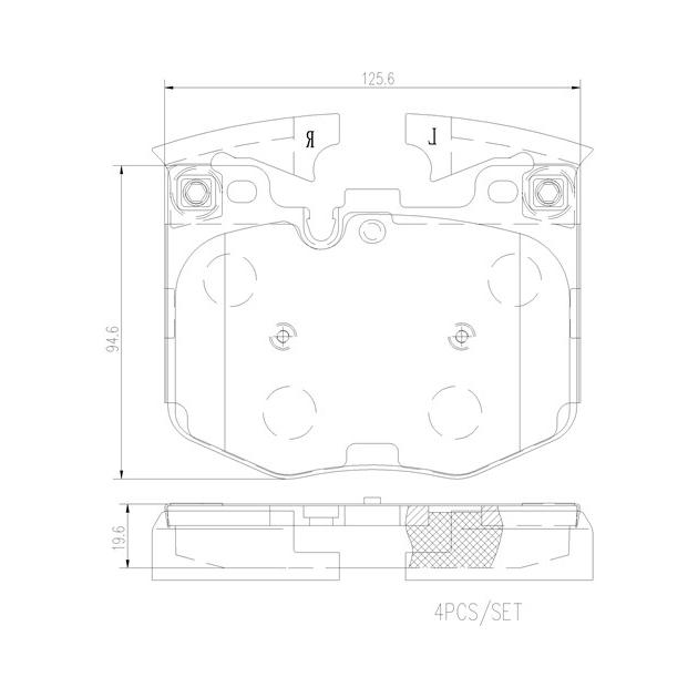brembo ブレンボ セラミックブレーキパッド フロント用 BMW 7シリーズ (G11/G12) 7C30 7S30 7G30 7V30 H29.8〜 740d/740Ld xDrive ...