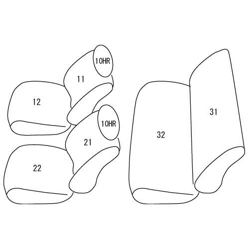 Clazzio クラッツィオ ジュニア シートカバー ミライース LA300S LA310S H23/9〜H24/4 4人乗 G/Gf : clazzio-jr-0867 : オートクラフト ...