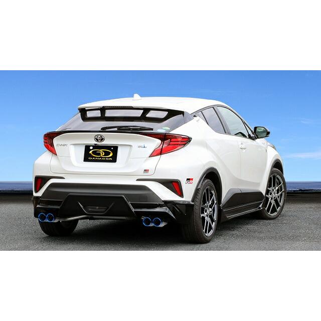 GANADOR マフラー Vertex 4WD/SUV C-HR 6AA-ZYX11 R1/10- 2ZR-FXE 2WD S"GR SPORT" エアロ付き センター付 4本出し ブルー発色 ...