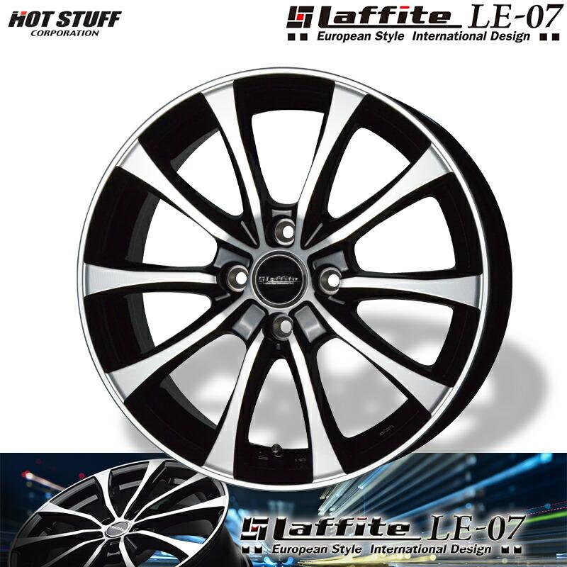 HOTSTUFF ラフィット LE-07 ブラックポリッシュ (BKP) 13×4.00B 4H PCD100 +45 アルミホイール4本セット : hotstuff-4hon-laf ...