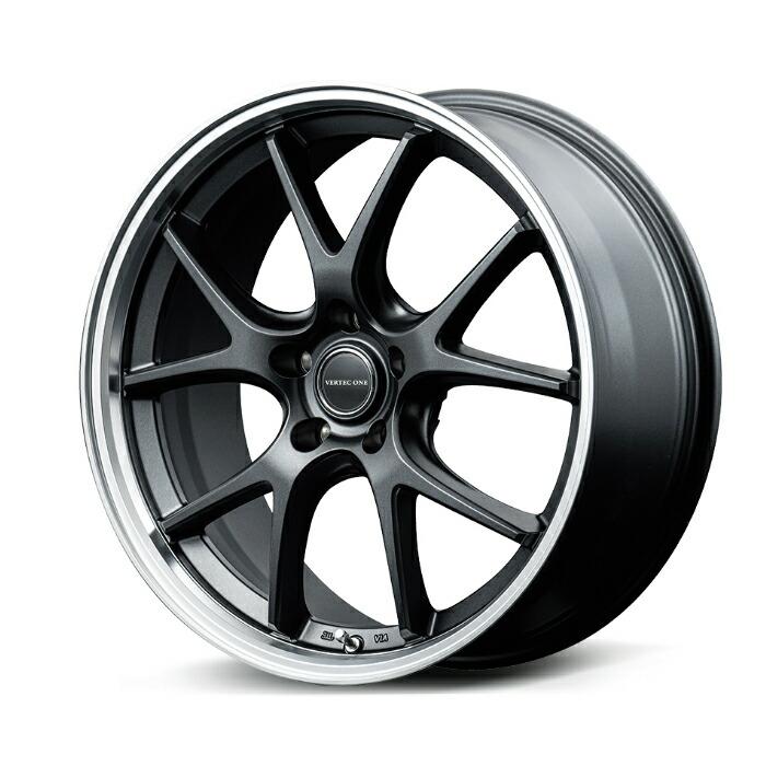 MID VERTECONE EXE5 Vセレクション (セミグロスガンメタ/リムポリッシュ) アルミホイール1本 19×8.0J 5H ...