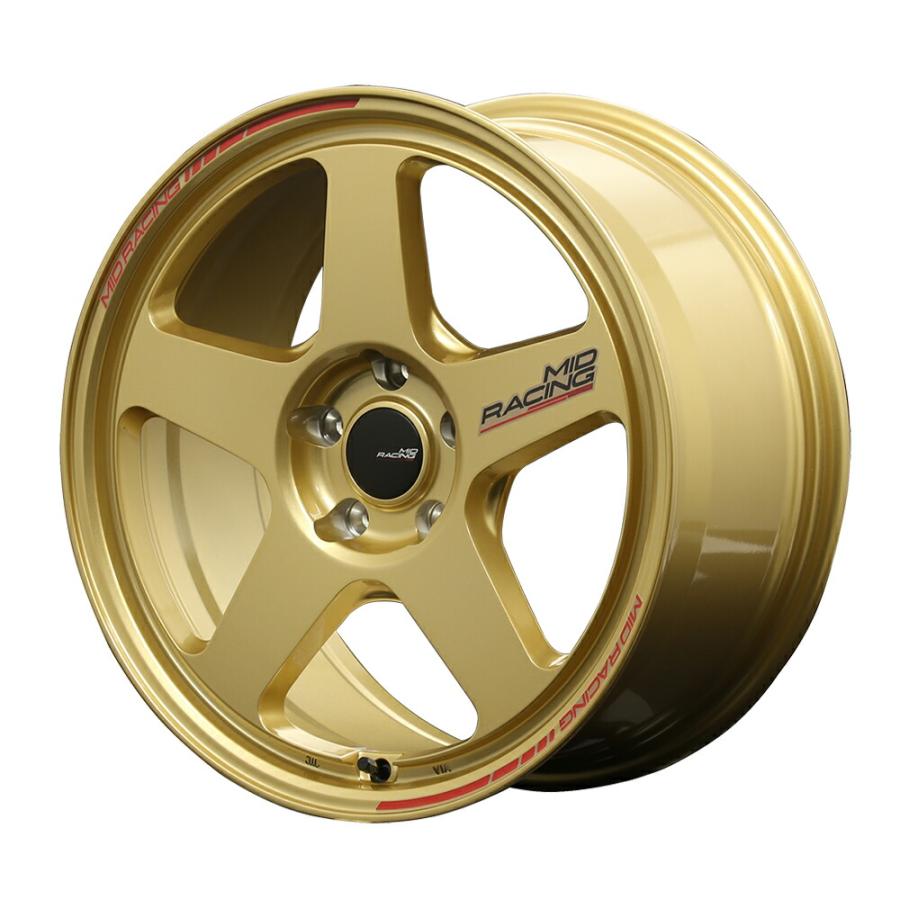 MID Racing TR50 アルミホイール4本セット スカイライン (ER34) 18x8.5J 5H PCD114 +45 (オートクラフト限定オリジナルカラー SPゴールド ...