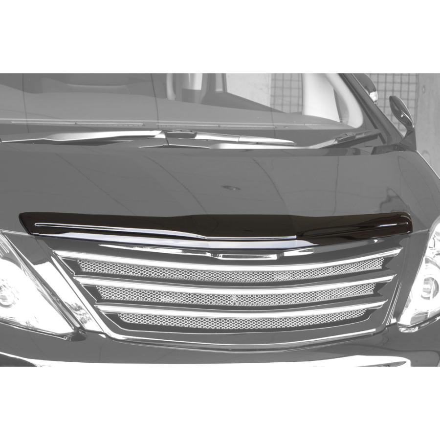 M'z SPEED フードトップモール ホワイト (070) FRP アルファードハイブリッド ATH20W H23.11〜H26.12 SR MC後 グレースライン 3022 ...