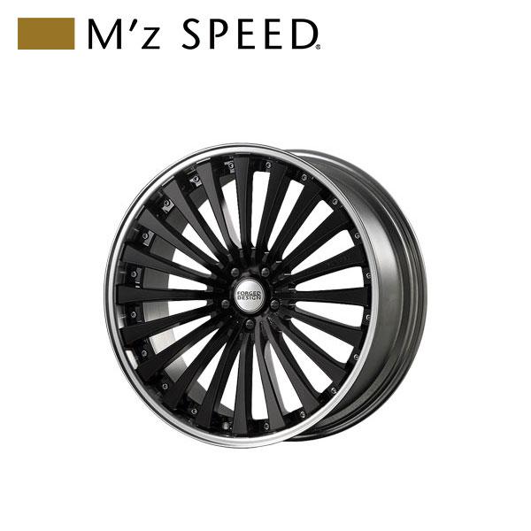 M'z SPEED FORGED DESIGN 666 22×8.0J PCD120 5H +21 ブラック 22インチ 鍛造2ピースアルミ ...