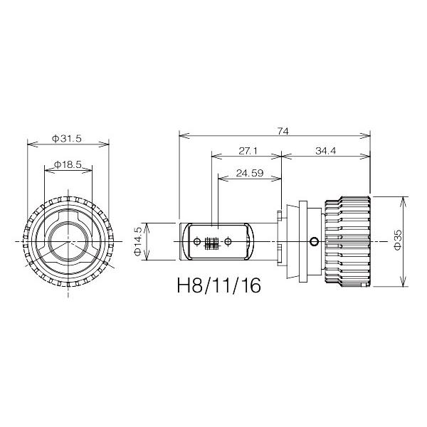 RG レーシングギア パワーLEDフォグバルブ H11 6500K/2800K ツインカラー ノア ZRR70G ZRR70W ZRR75G ZRR75W H22.4〜H25.12 純正HB3 ...