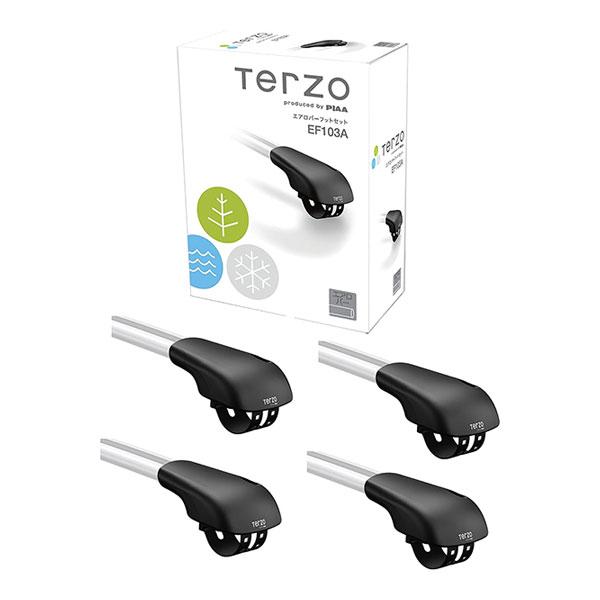 TERZO Terzo テルッツォ ベースキャリア エアロバーブラックセット フォルクスワーゲン ゴルフヴァリアント AU系 H26.1〜R3.6 ルーフレール付車 : オートクラフト ...
