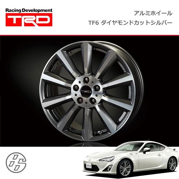TRD アルミホイール TF6 ダイヤモンドカットシルバー 18インチ 4本セット 1台分 ハチロク ZN6 12/04〜16/06 除く ...