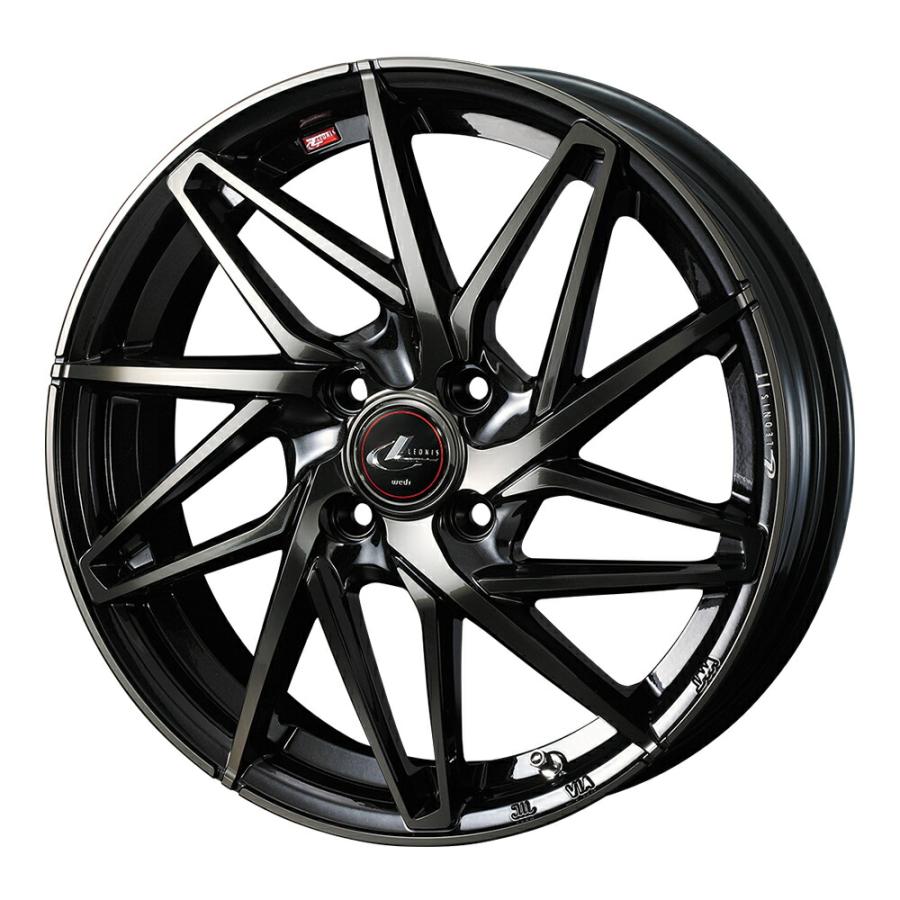 WEDS LEONIS IT アルミホイール1本 17X6.5J 4H PCD100 +50 (パールブラック/ミラーカット/チ PBMC/TI) ウェッズ レオニス : オートクラフト ...